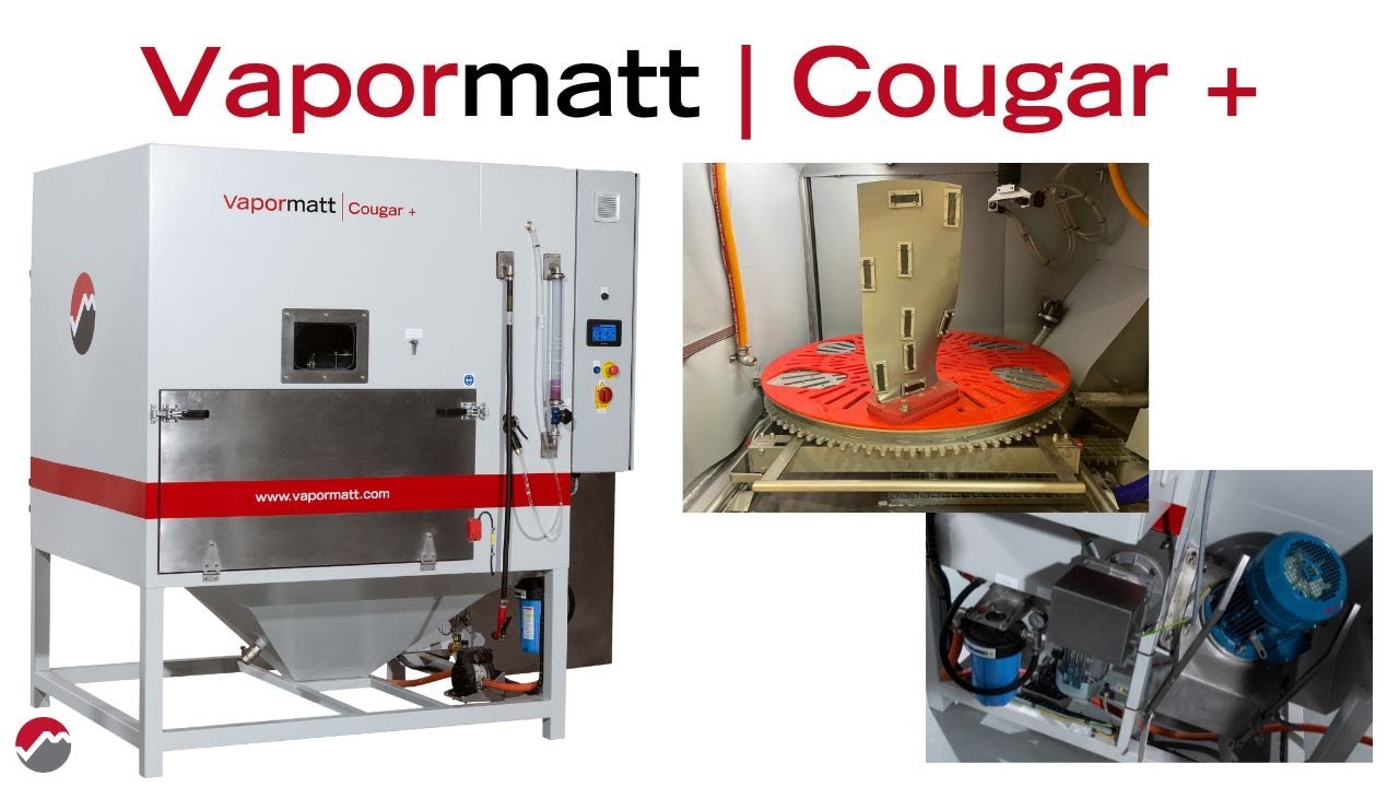 Vapormatt Cougar + Vertical automatic wet blasting machine - YouTube