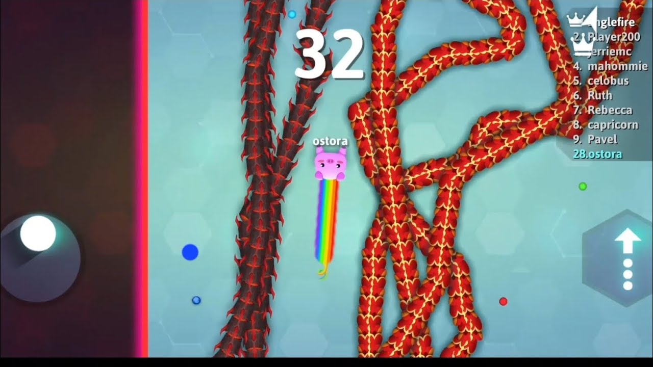 small cute rainbow snake _ snake.io Epic Snakeio Gameplay - YouTube