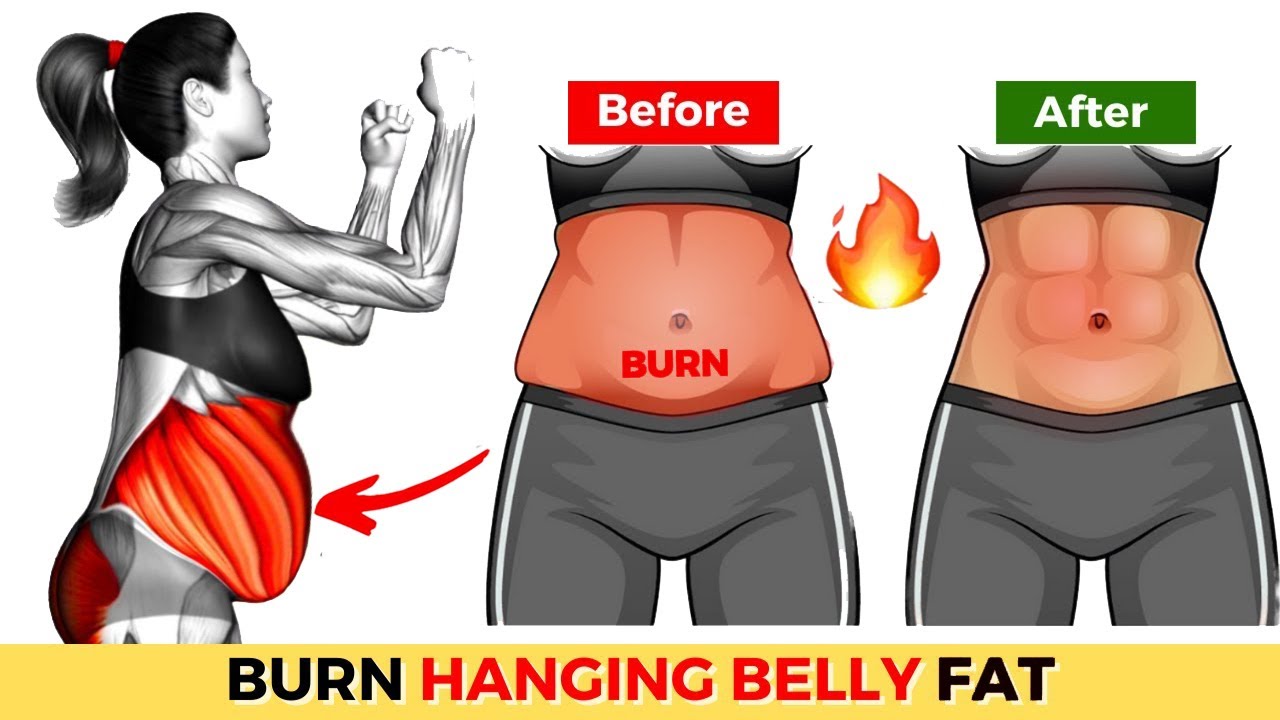 10 Min Standing FLABBY STOMACH WORKOUT Exercises To LOSE BELLY FAT ...