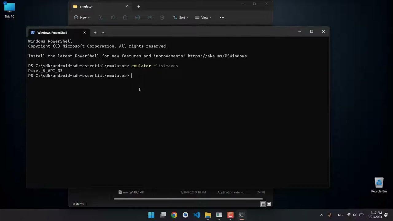 How to Open emulator device with command-prompt - YouTube