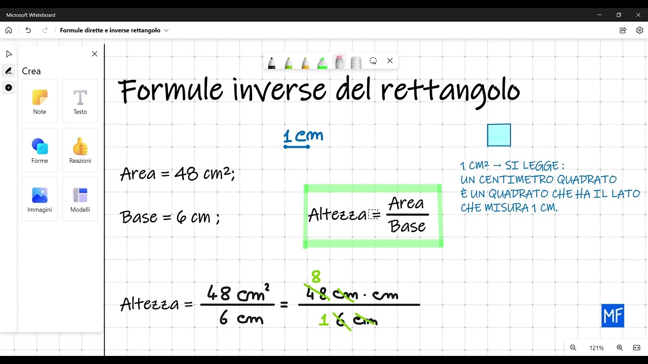 Area rettangolo - 5th - Formule inverse - YouTube