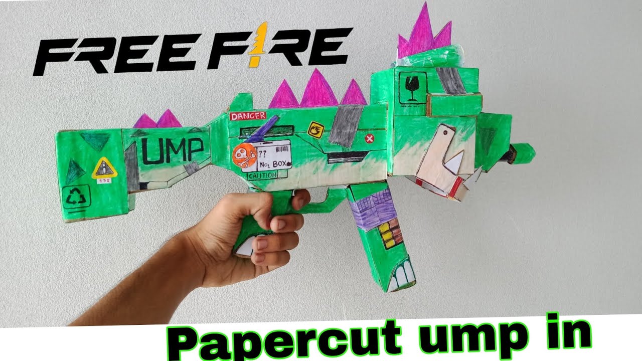 How to make gators papercut UMP with paper- ART RAHAT FF - YouTube