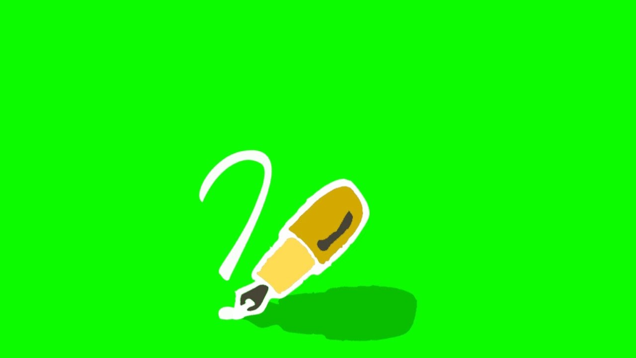fountain pen ? animation green screen - YouTube