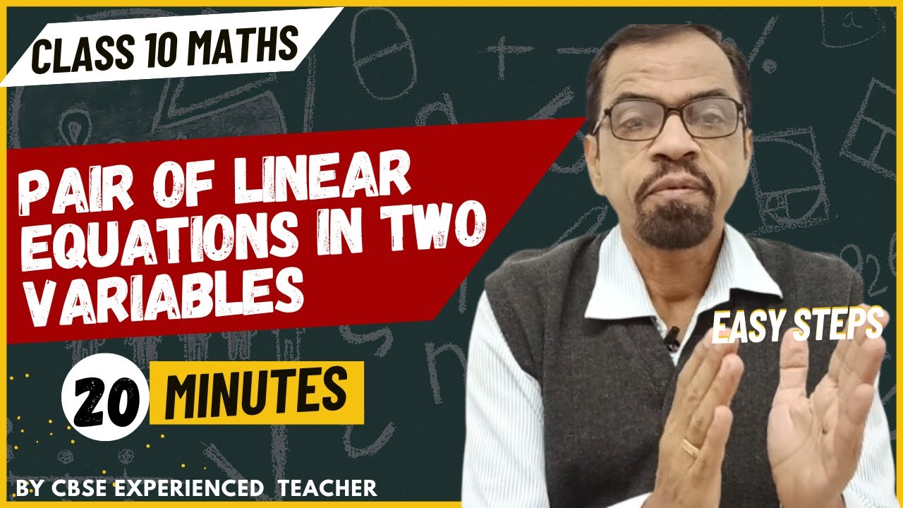 Introduction to pair of Linear Equations || Quick revision in 20 ...