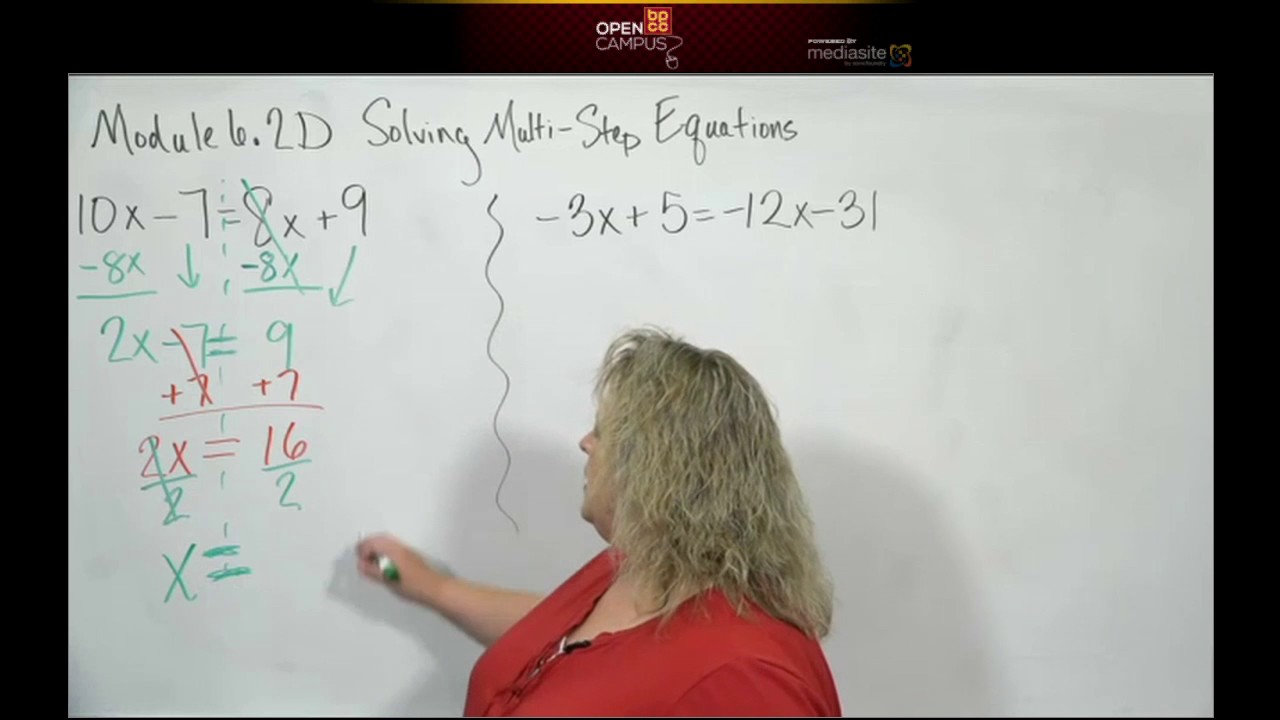 Module 6 2D2 Solving Mutlistep Equations - YouTube