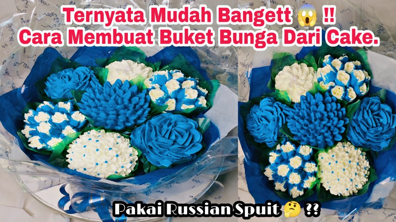 Cara Membuat Buket Cupcake Mudah | Cupcake Flower Bouquet Wrapping ...