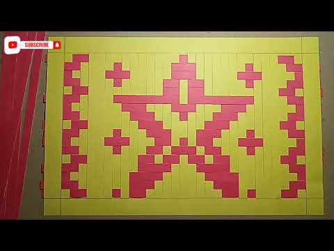 Membuat Anyaman Kertas Motif Bintang - YouTube