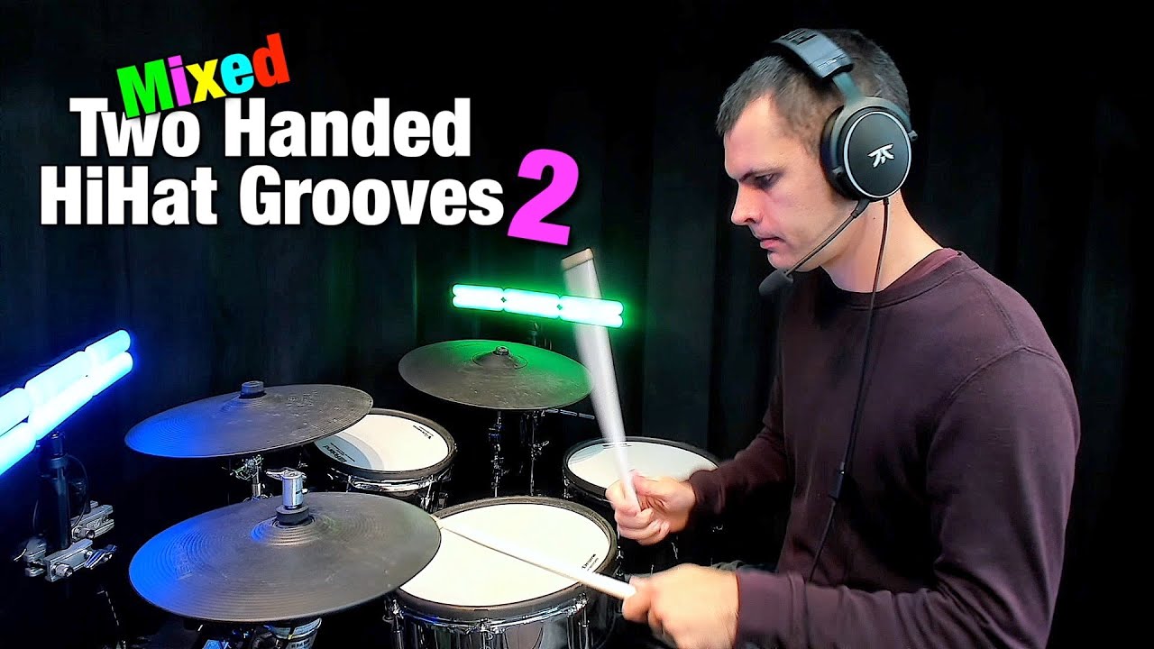 Mixed Two Handed HiHat Grooves 2 | Drum Course - YouTube