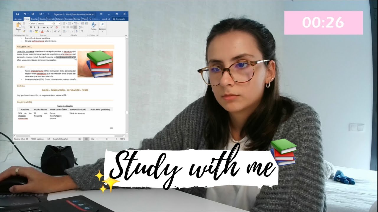 STUDY WITH ME (pomodoro + temporizador) || @anablanchustudy - YouTube