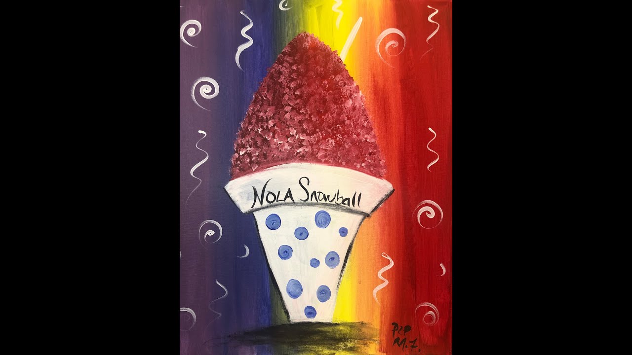 Nola Snowball Painting/ Step by Step Painting Demo - YouTube