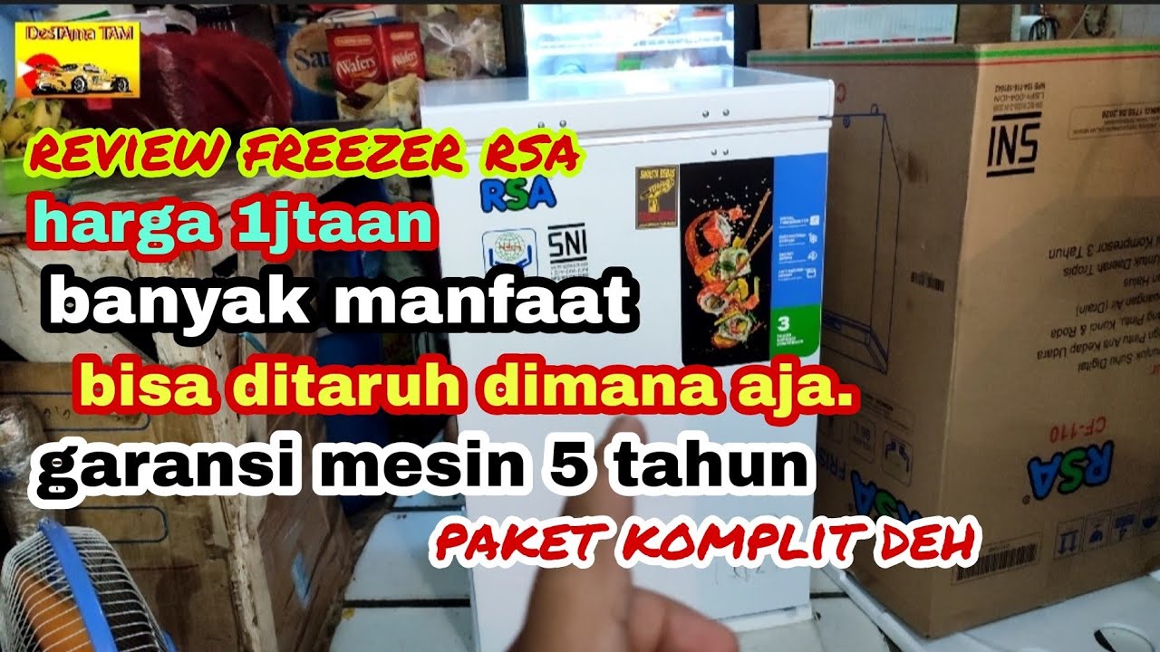 Review FREEZER rumahan merk RSA 110 liter,ini cocok buat ruangan sempit ...