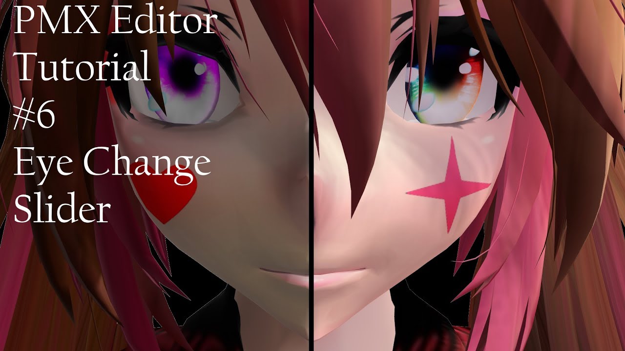 {PMX Editor Tutorial} Eye Change Slide - YouTube