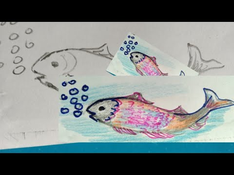 Draw a Fish/ drawing of Fish / easy fish drawing/ machali ki drawing # ...