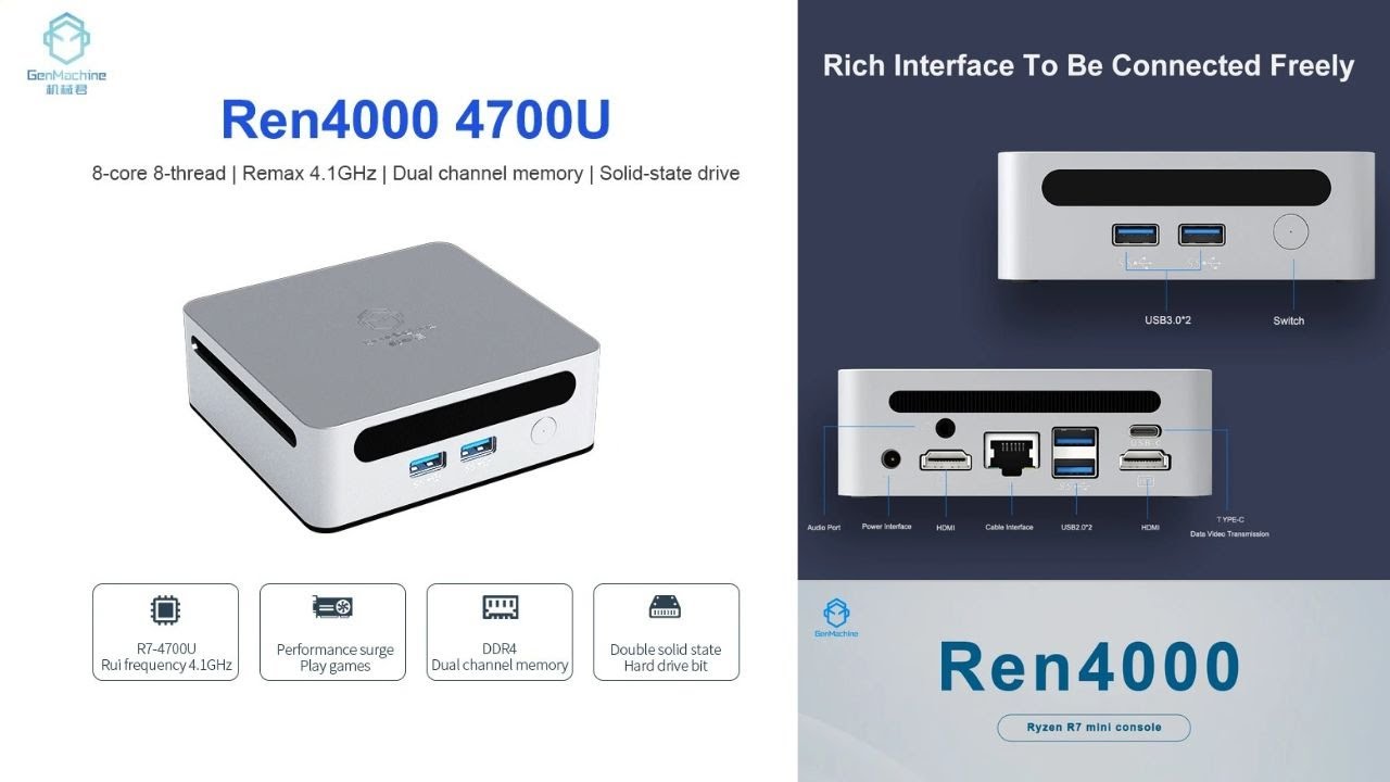 2025 GenMachine Mini PC Review 🔥– Ryzen 7 4700U BEAST in a Tiny Box ...