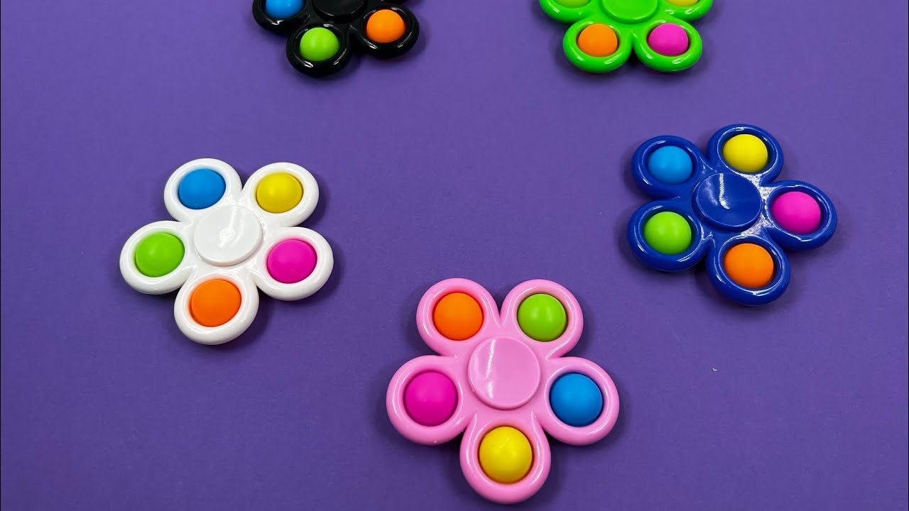 Colorful Rainbow Fidget Spinner Wheel relaxing toys | ASMR satisfying ...