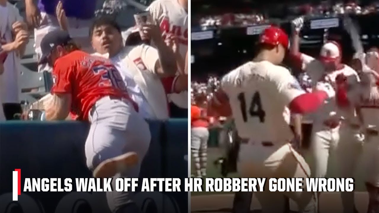 HOME RUN ROBBERY GOES WRONG 😳 Angels WALK IT OFF as Trey Cabbage loses ...