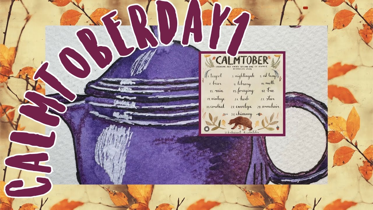 My 1st Art Challenge/ CALMTOBER day 1 - YouTube