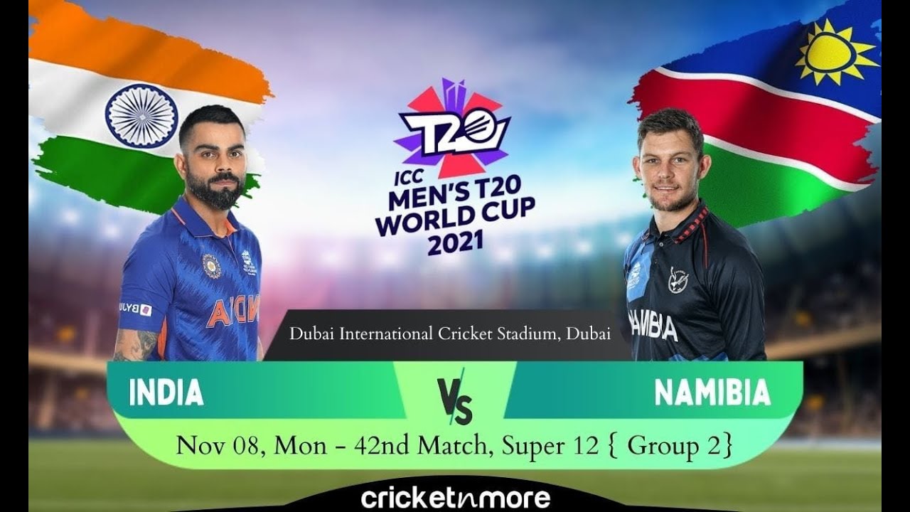 India VS Namibia | T20 Live Cricket Match Today | T20 World Cup 2021 ...