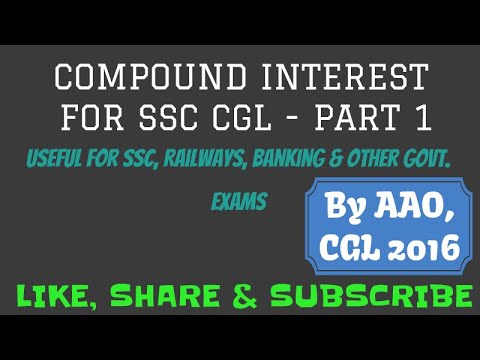 Compound Interest Questions for SSC CGL Part 1 - YouTube