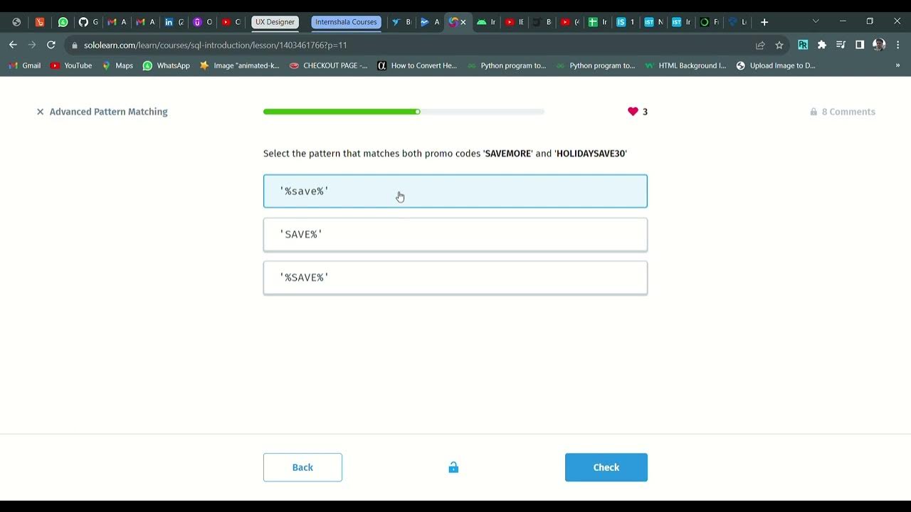 23 Advanced Pattern Matching | Introduction to SQL | Sololearn - YouTube