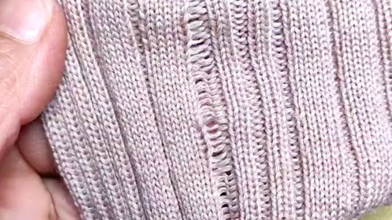 Simple Tips for Repairing Missing Stitch Holes in Knitted Sweaters at ...