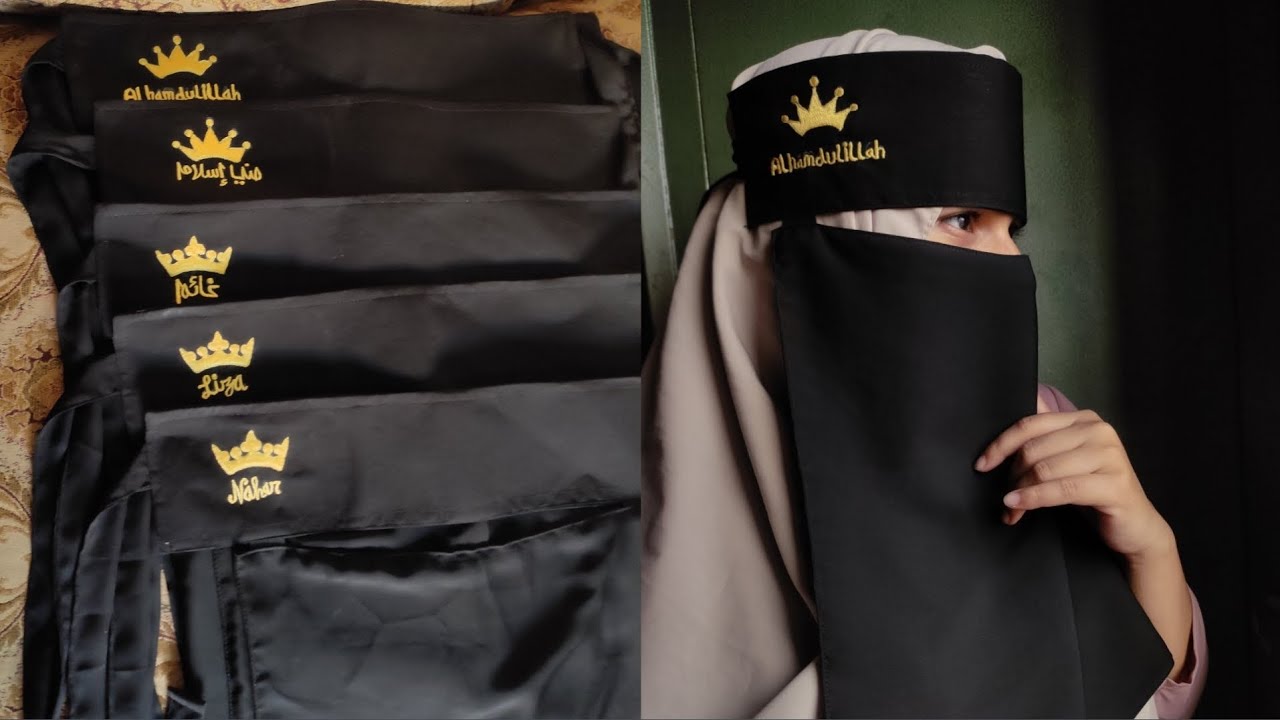 Embroidery Arabian Niqab || @mimissgallery|| Niqab Tutorial || Sadiya ...