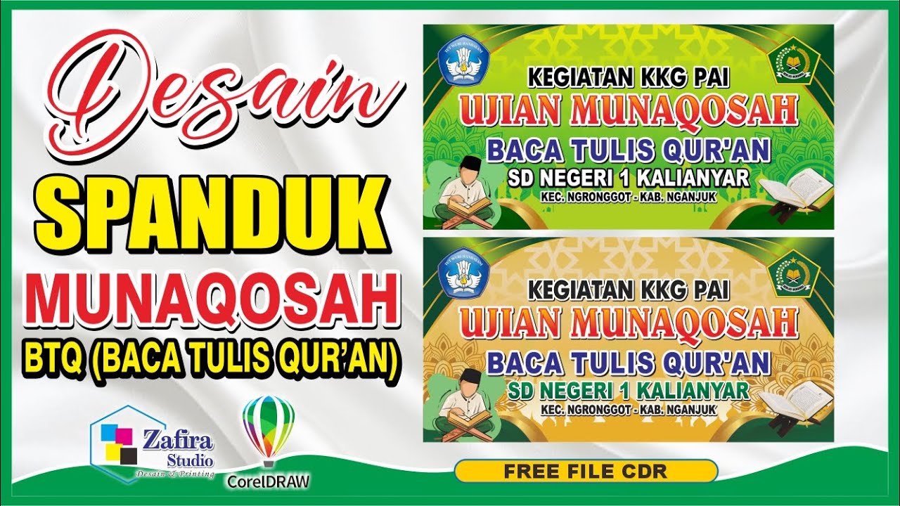 DESAIN SPANDUK / BANNER MUNAQOSAH BACA TULIS QUR'AN (BTQ) (FREE ...