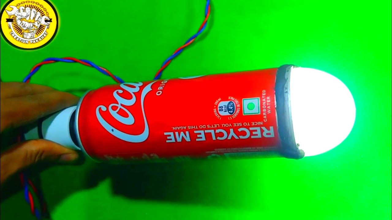 "DIY LED Light from a Coca-Cola Can | Easy Step-by-Step Guide" - YouTube
