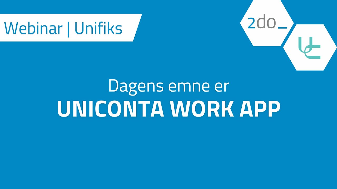Unifiks | Uniconta Work App - YouTube