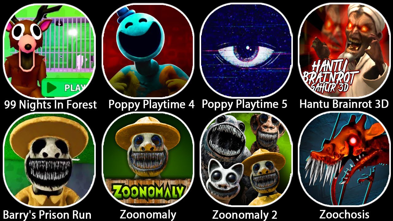 Poppy Playtime Chapter 4 5 Mobile,Zoonomaly 1 2 Mobile,Hantu Brainrot ...