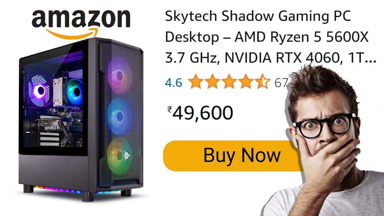 Amazon PRE-BUILT Gaming PC Under ₹50,000 *UNBELIEVABLE* 🤯 - YouTube