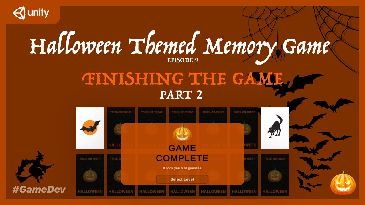 Creating a match found panel and finishing the game - Halloween Memory ...