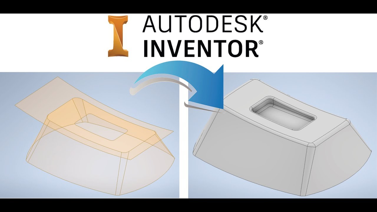 33 Inventor 2020 - Modelado con superficies básico - YouTube