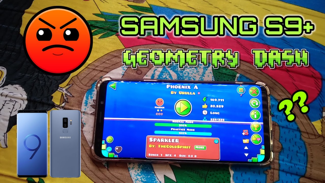 Samsung Galaxy S9+ Como Corre Geometry Dash - YouTube
