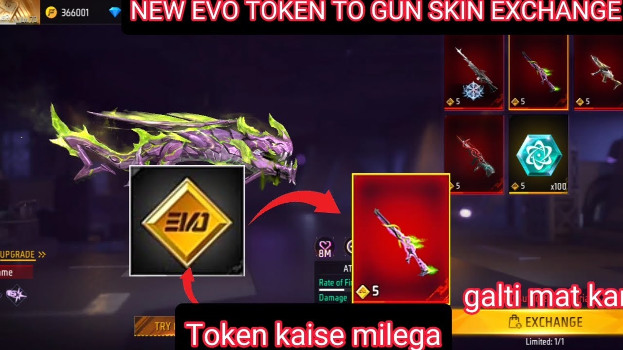New Evo Token To Gun Skin Exchange | Free FireEvo Gun Exchange Event ...