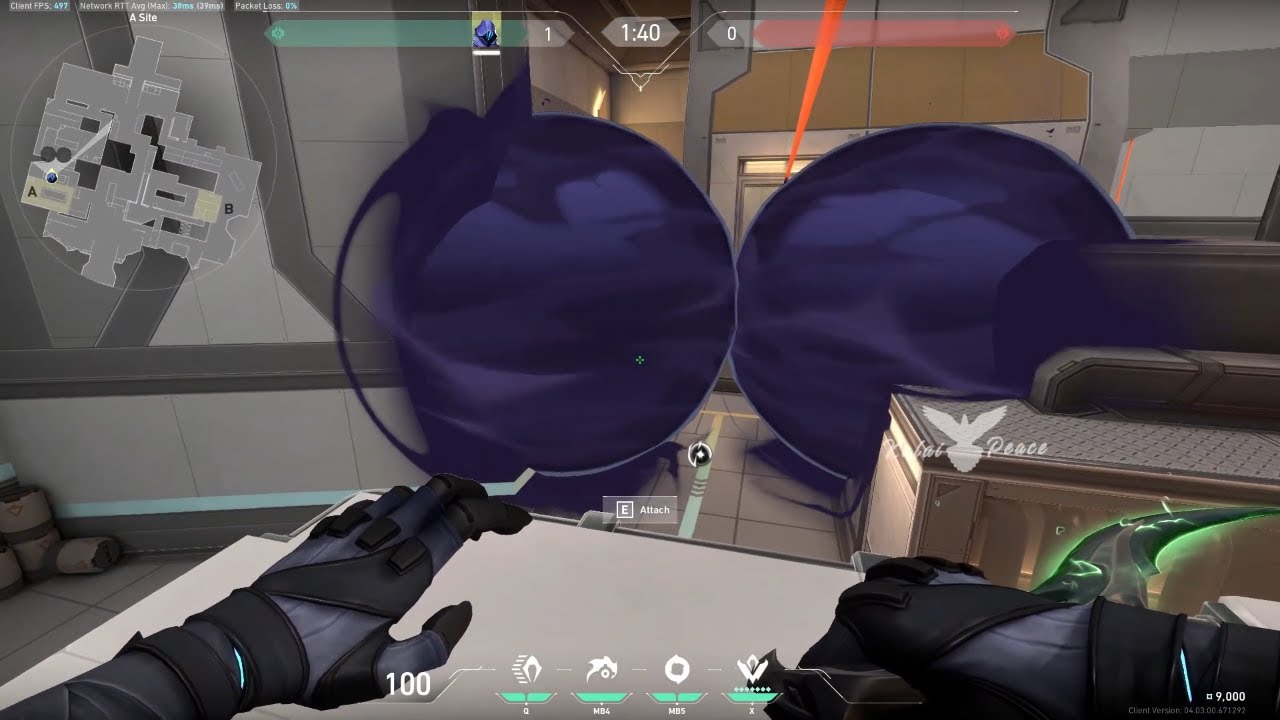 Omen default smoke spot to defend A site on Icebox - YouTube