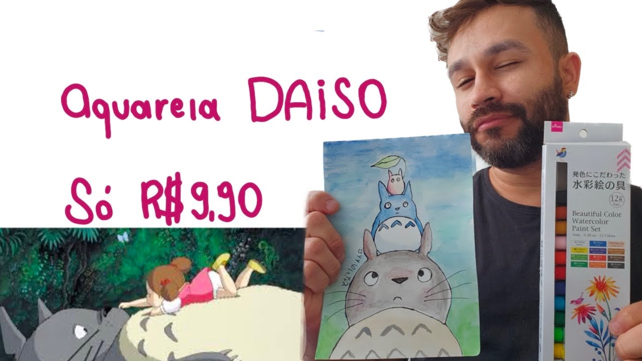 AQUARELA DA DAISO - DAISO WATERCOLOR - BEAUTIFUL COLOR WATERCOLOR PAINT ...