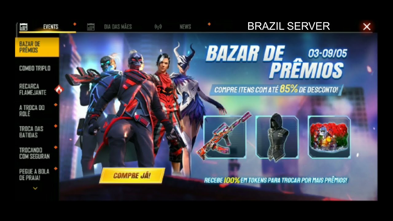 FREE FIRE || BRAZIL SERVER || EVENTS - YouTube