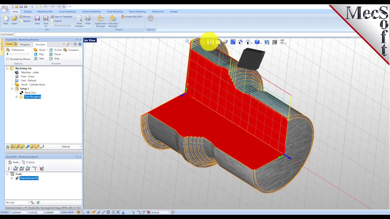 VisualCAD/CAM 2020 Turn Module Quick Start - YouTube