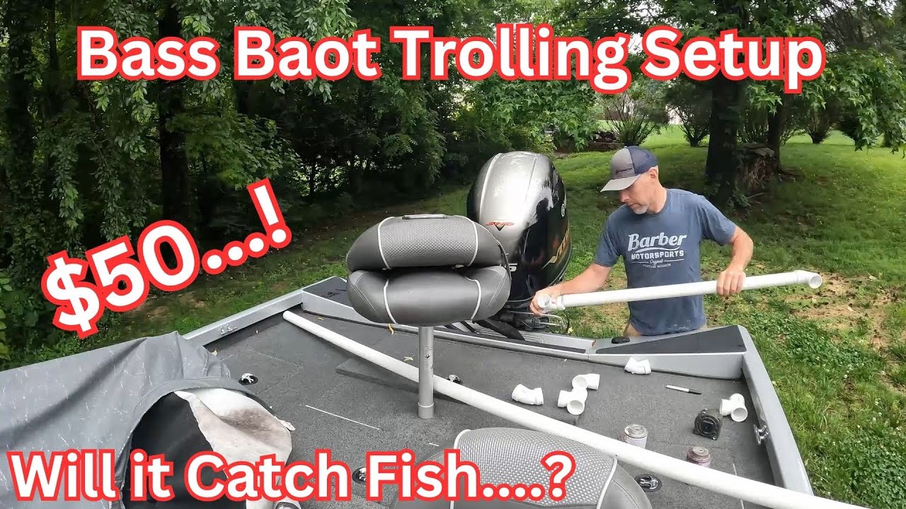 $50 Bass Boat DIY Trolling Setup. Will it catch Fish ? - YouTube