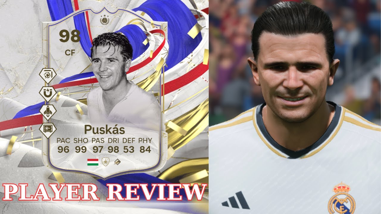 TOP 5 ST!🥳 98 GREATS OF THE GAME ICON Puskas Player review - EA FC 24 ...