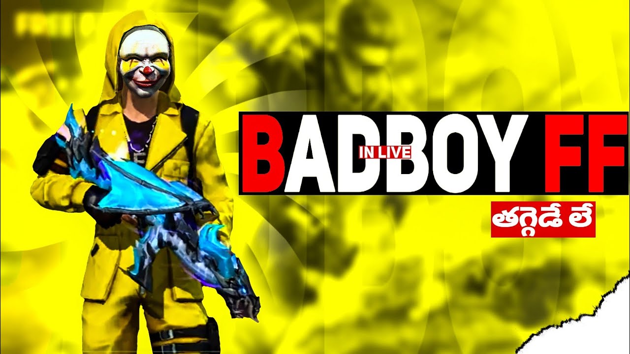 BAD BOY FF FREE FIRE LIVE IN TELUGU/YELLOW CRIMINAL PLAYER/FREE FIRE ...