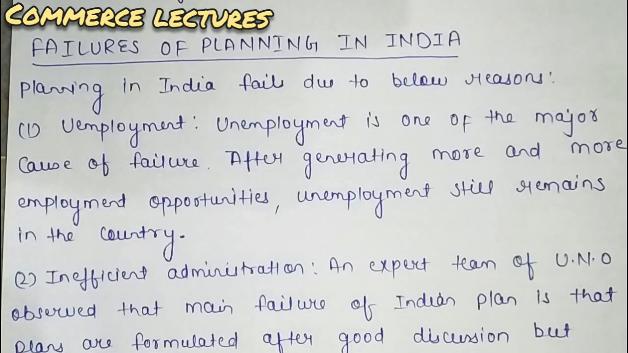 Failures Of Planning In India Five Year Plans In India Class 12 Indian Economic failures-of-planning-in-india-five-year-plans-in-india-class-12-indian-economic