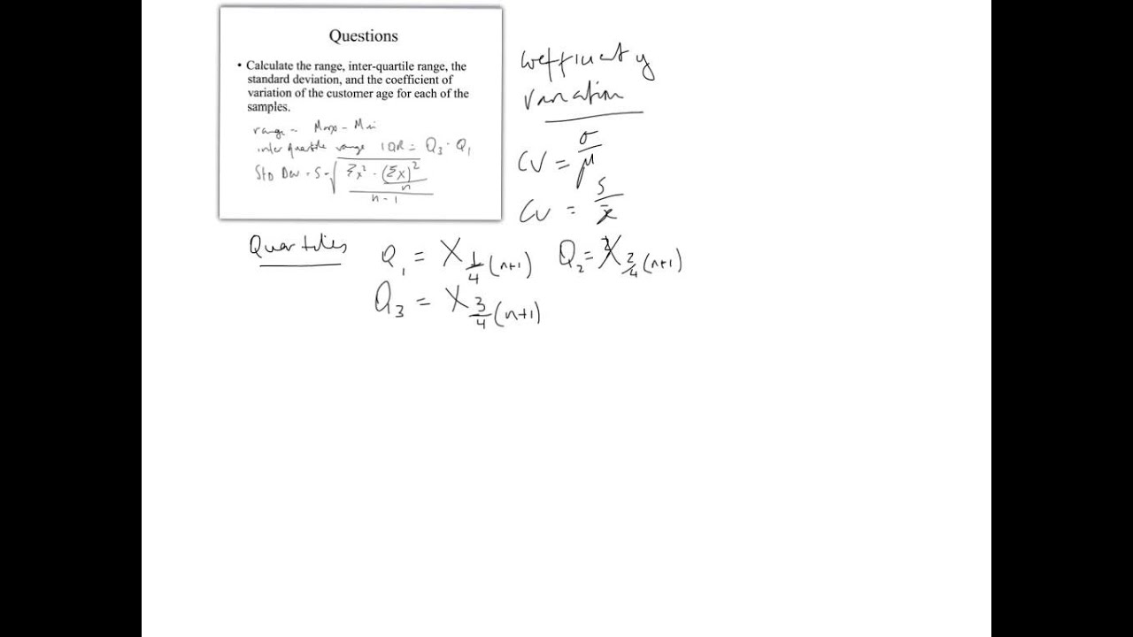 Sample Problem for Measures of Central Tendency and Measures of ...