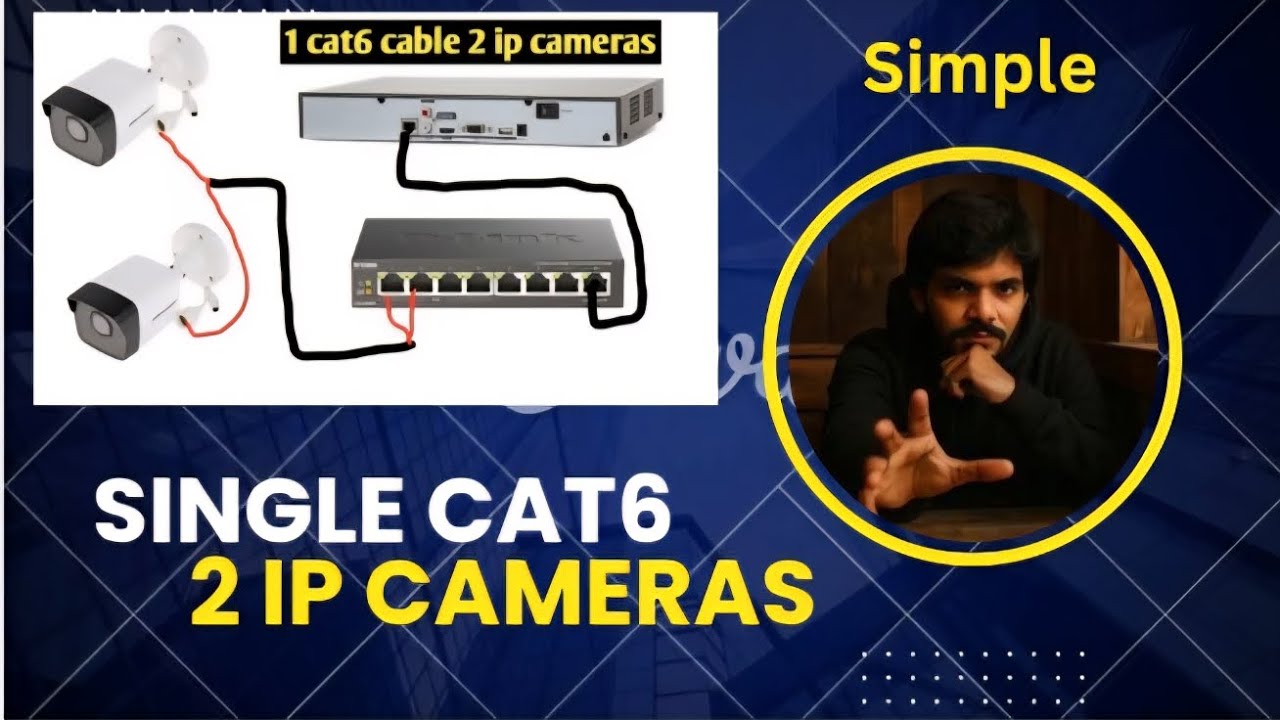 Single cable 2 ip cameras simple connection👨‍🔧 - YouTube