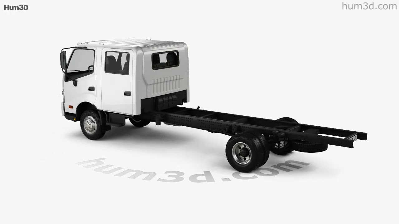 Hino 300 Crew Cab Chassis Truck 2019 3D model by 3DModels.org - YouTube