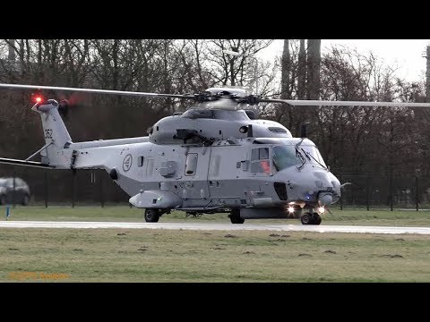 *BRAND-NEW* NORWEGIAN AF NH90 (ASW) departure MVK De Kooy/Den Helder ...