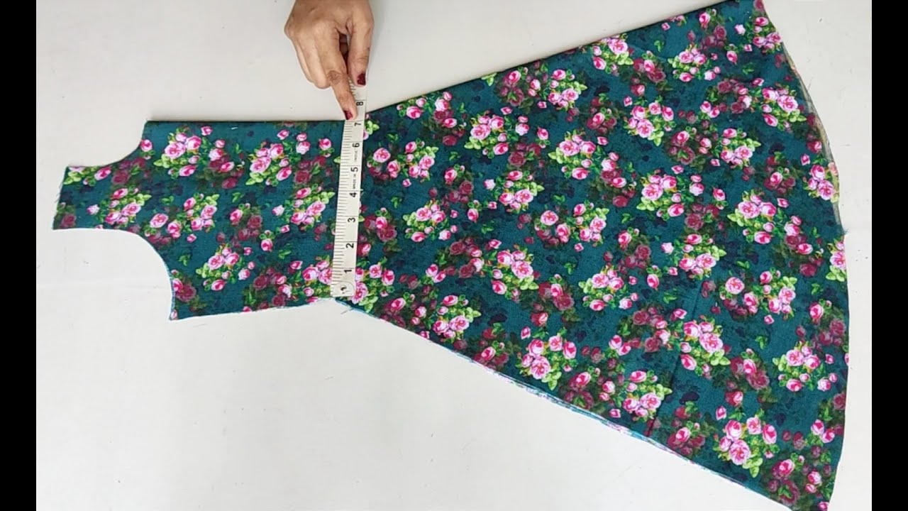 Umbrella cut Front Slit Kurti Cutting and stitching | Baby Frock ...