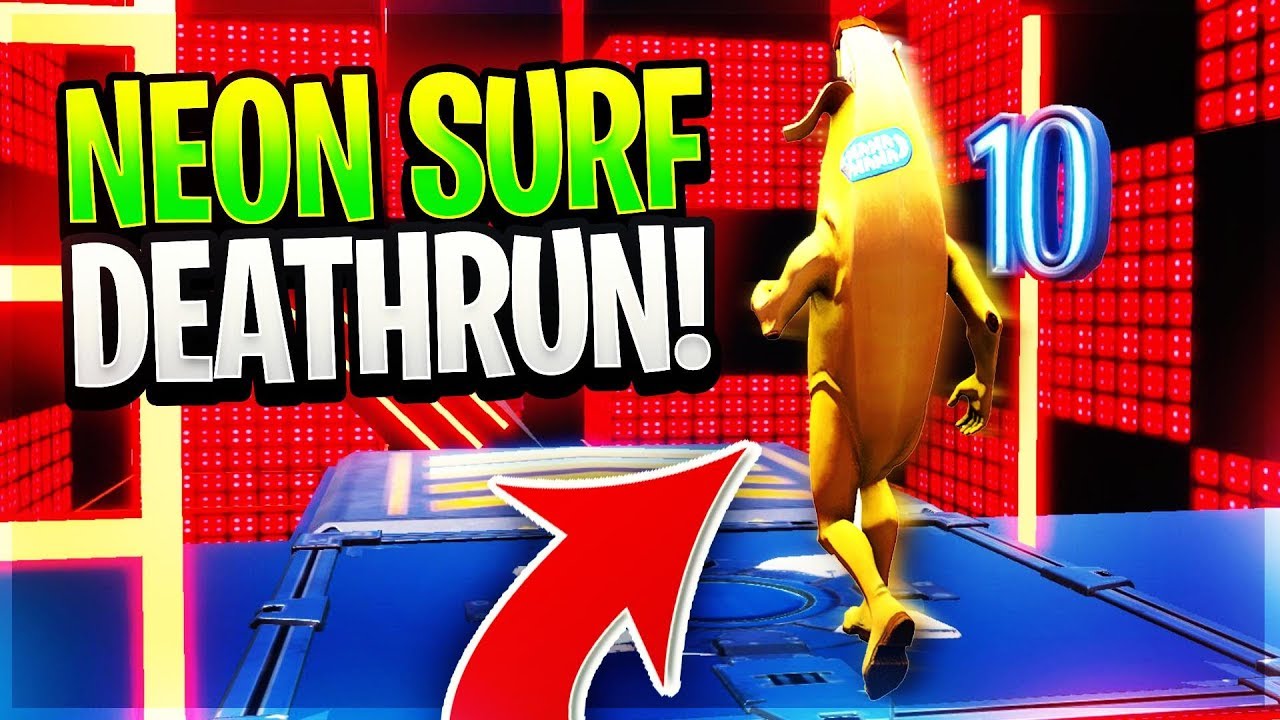 The INSANE Surfing Fortnite Deathrun - Neon-Surf Parkour Course by ...