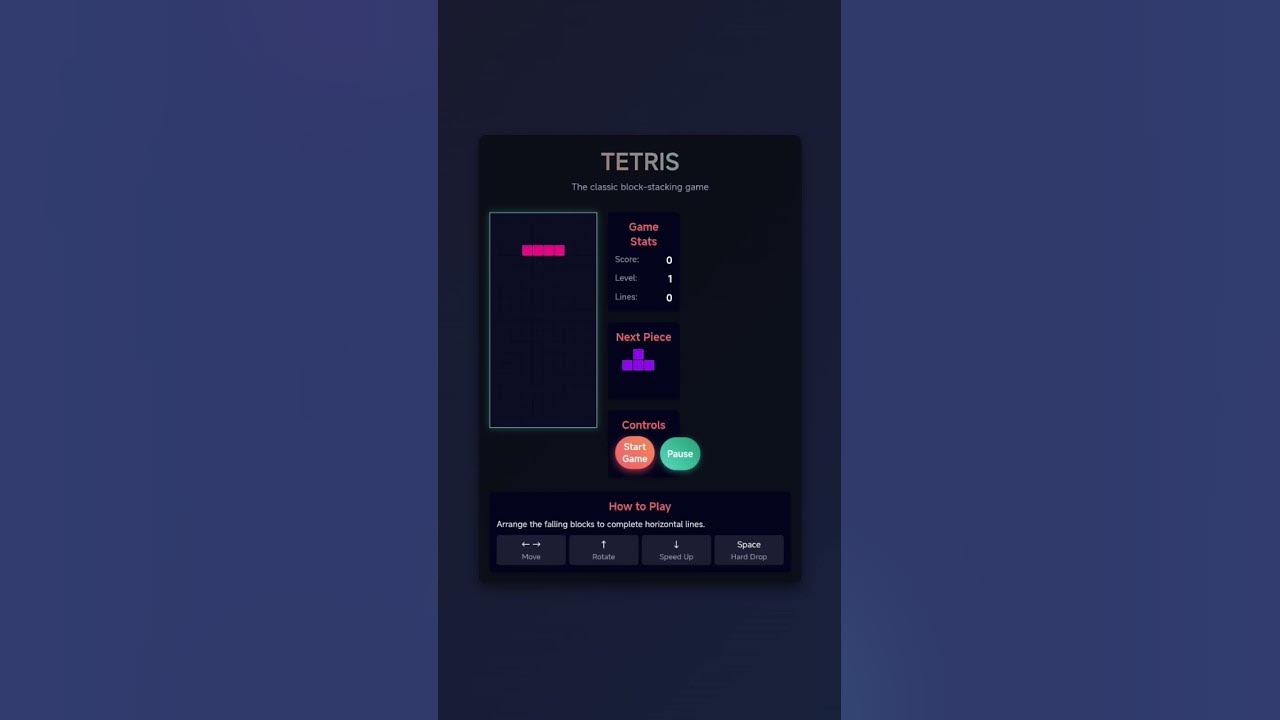 Code Game Xếp Hình #code #coder #html #python #tetris #java #javascript 